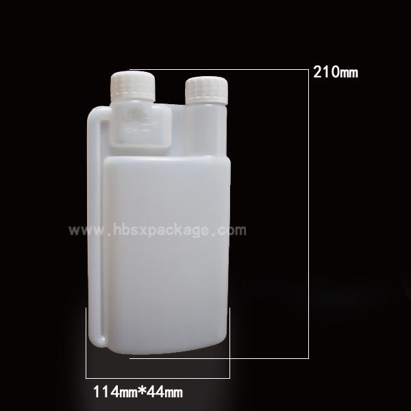 HDPE chemical liquid measuring empty double dual chamber plastic twin ...